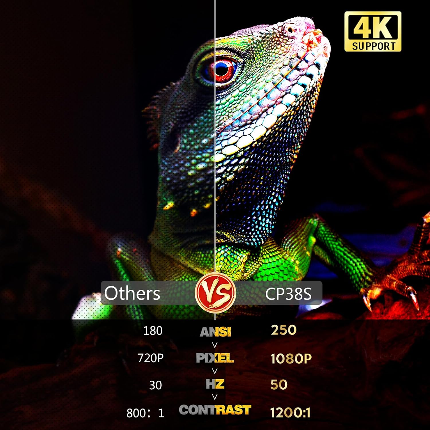 CWOWDEFU Projector: CWOWDEFU HY300 HDTV LCD