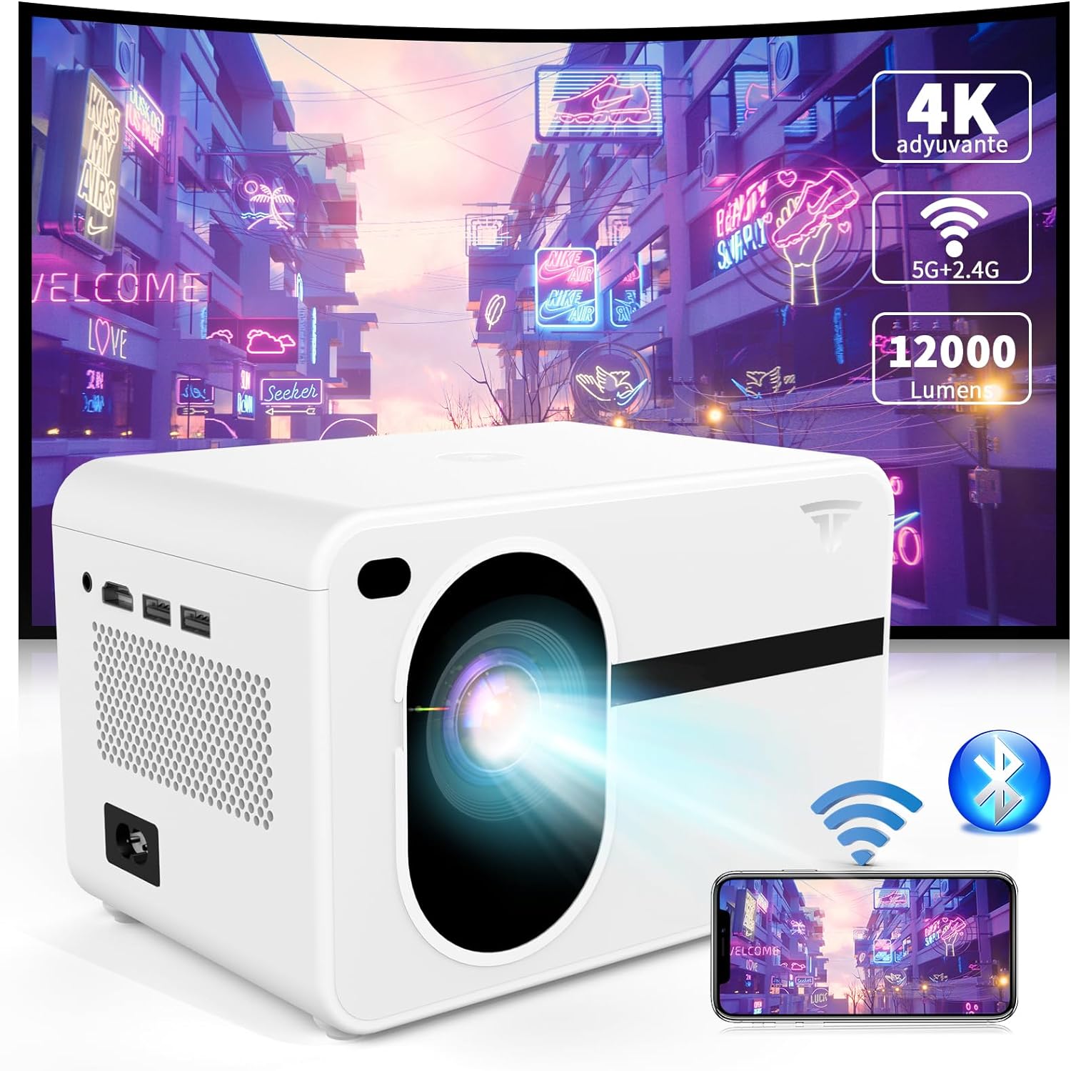 Wielio Mini Beamer mit WiFi und Bluetooth Beamer: Technische Daten ...